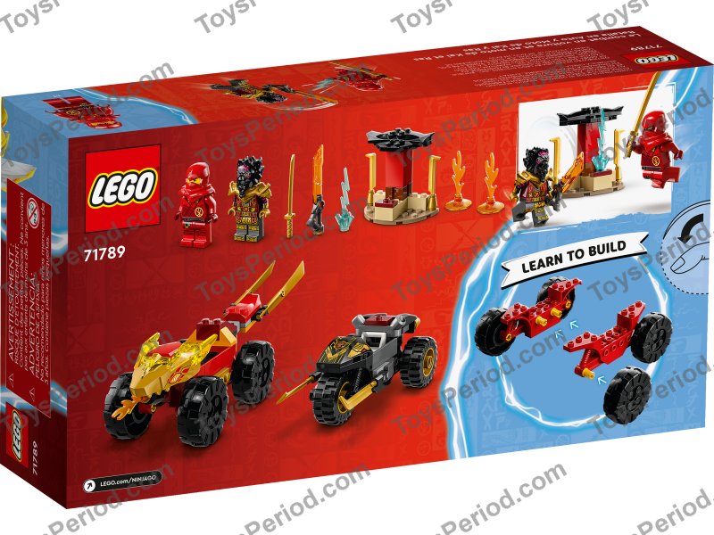 LEGO 71789 Kai and Ras's Car and Bike Battle Set Parts List