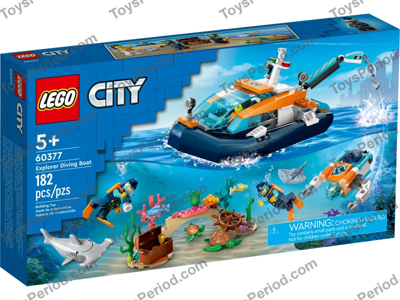 LEGO 60377 Explorer Diving Boat Set Parts List