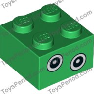 LEGO Sets with Part 3003pb103 Brick 2 x 2 with Uneven Eyes Black and ...