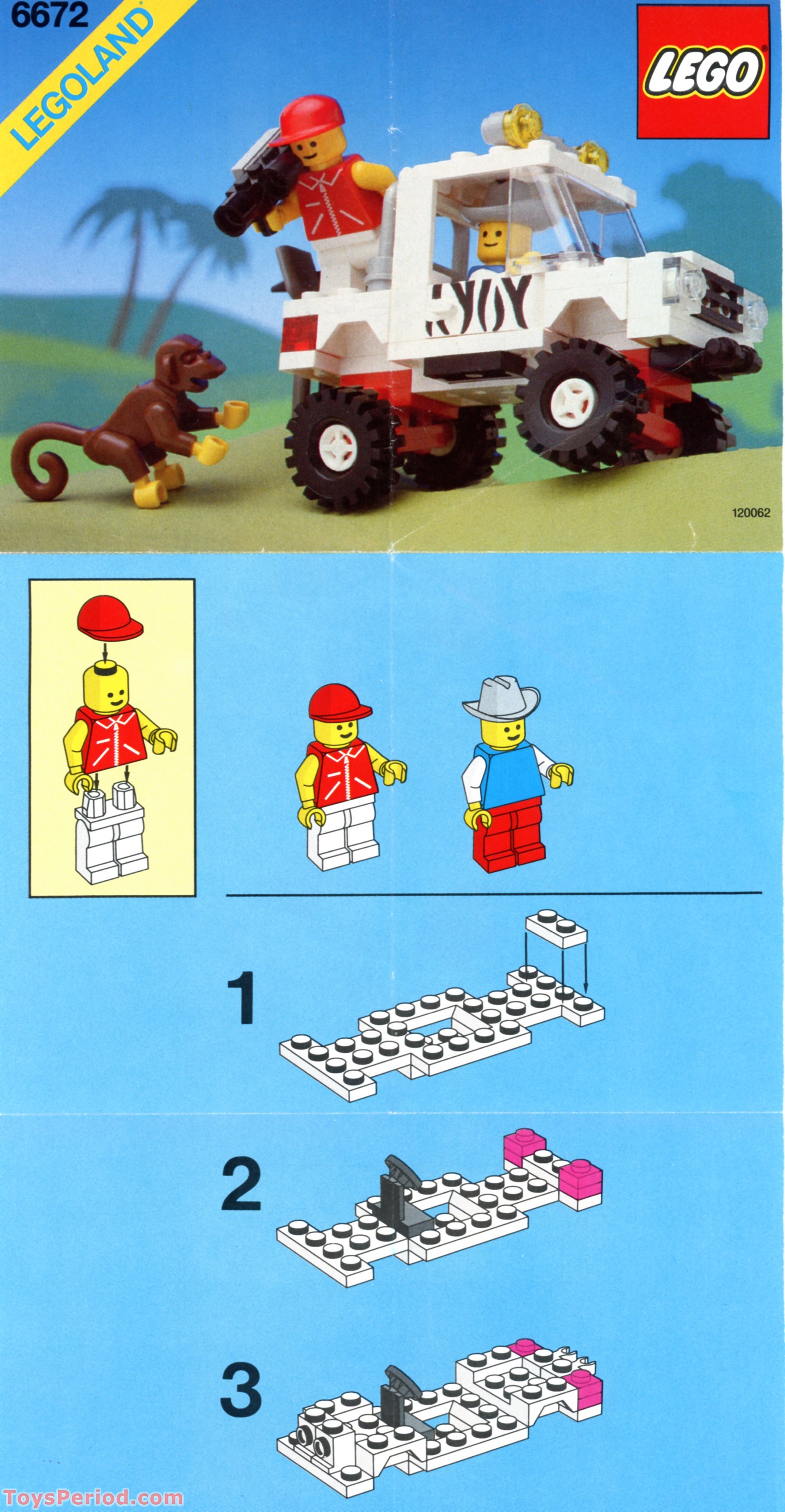LEGO 6672 Safari Off Road Vehicle Instructions and Parts List