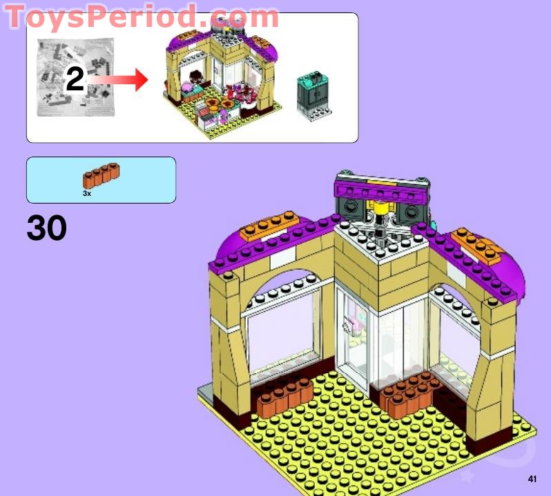 LEGO 41006 Downtown Bakery Instructions and Parts List