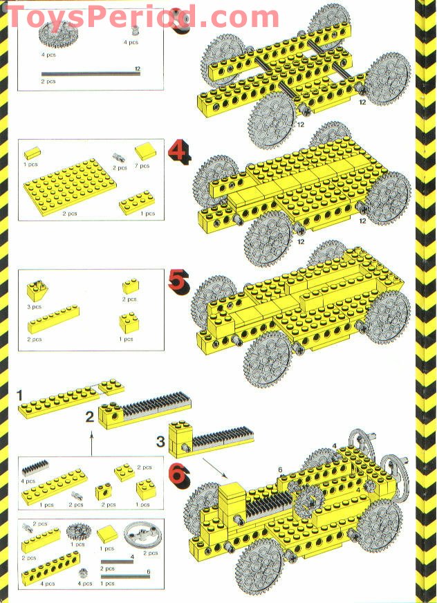 LEGO 951-1 Bulldozer Instructions and Parts List