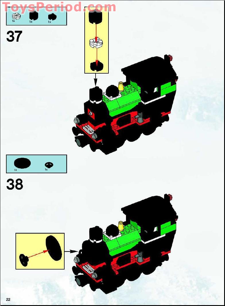 LEGO 10173 Holiday Train Instructions and Parts List