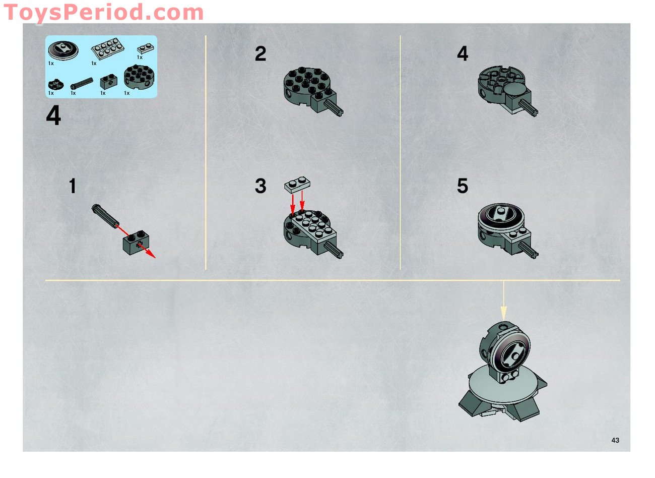 LEGO 10195 Republic Dropship with AT-OT Instructions and Parts List