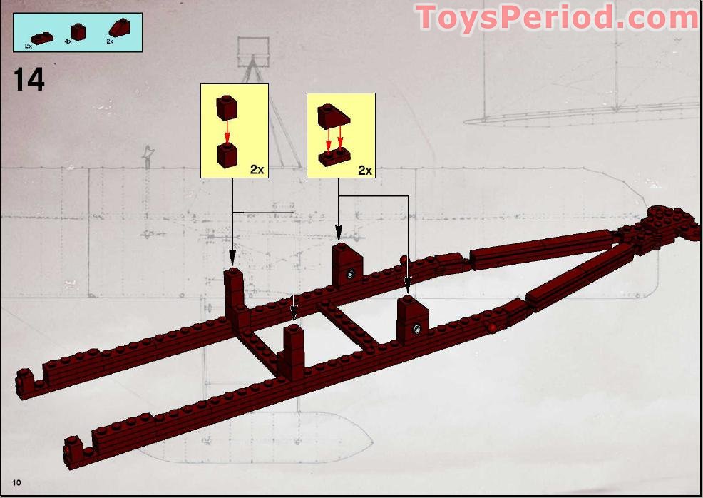 LEGO 10124 Wright Flyer Instructions and Parts List