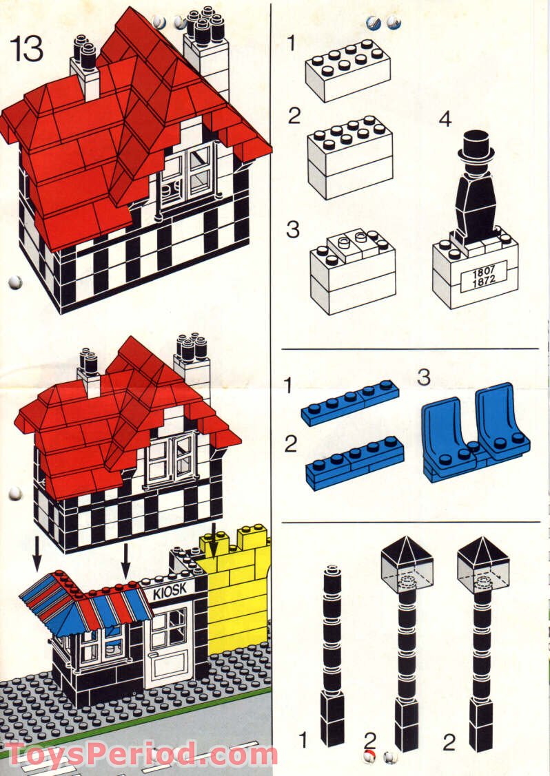 LEGO 1592-1 Town Square - Castle Scene - UK Edition Instructions and ...