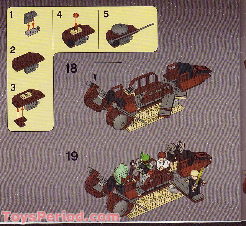 LEGO 6210 Jabba's Sail Barge Instructions and Parts List