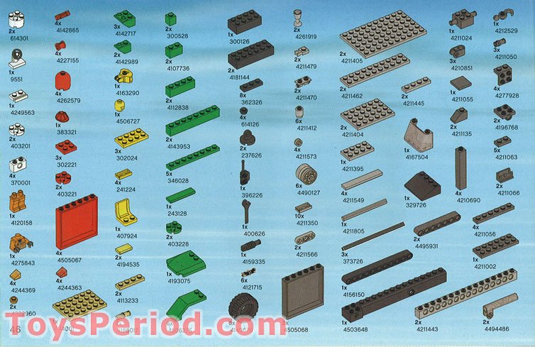 LEGO 7992 Container Stacker Instructions and Parts List