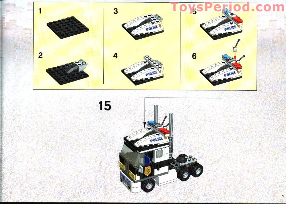 LEGO 7034 Surveillance Truck Instructions and Parts List
