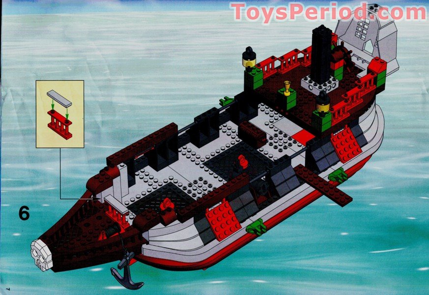 LEGO 7075-1 Captain Redbeard's Pirate Ship Instructions and Parts List