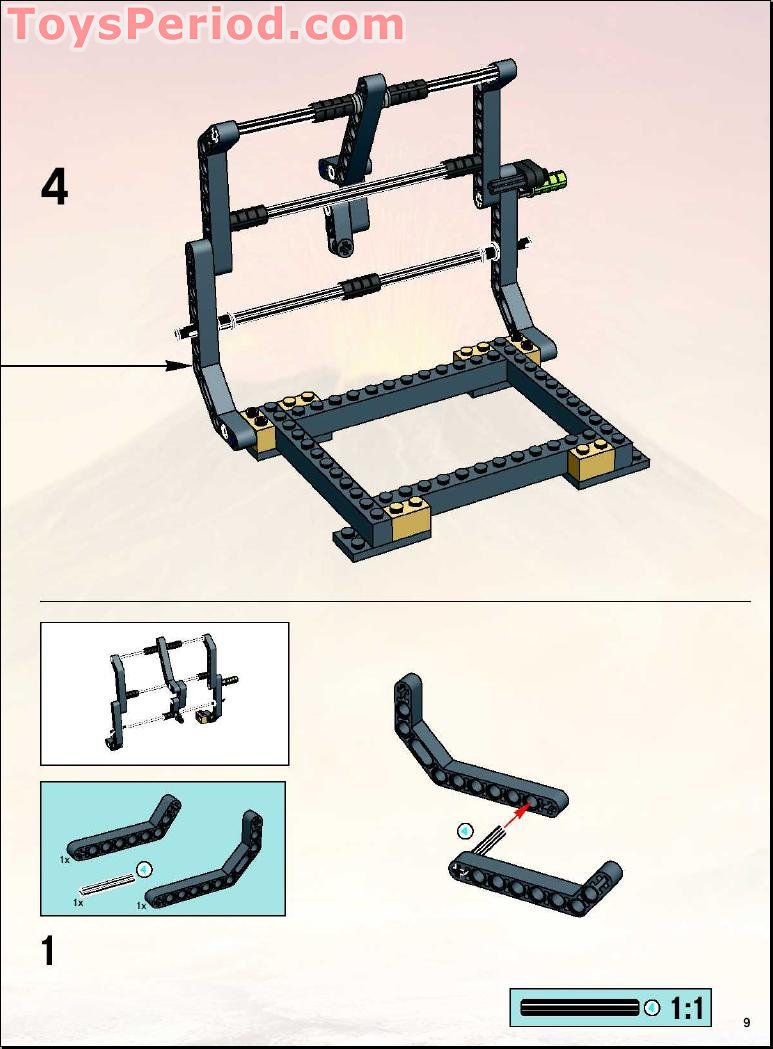 LEGO 7298 Dino Air Tracker Instructions and Parts List