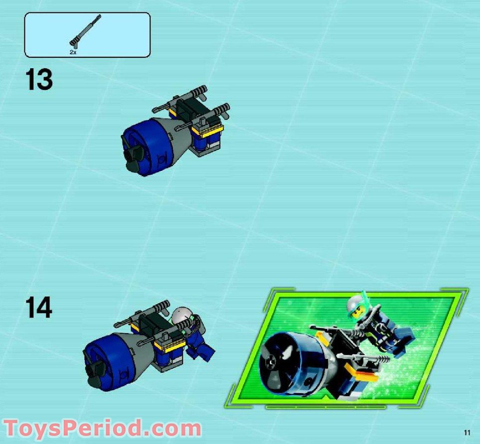 LEGO 8636 Mission 7: Deep Sea Quest Instructions and Parts List