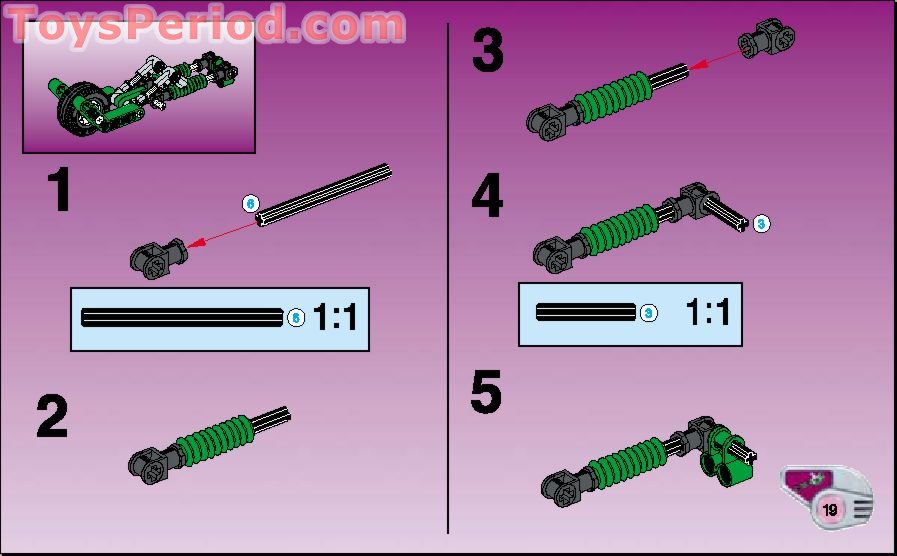 LEGO 8236 Bike Burner Instructions and Parts List