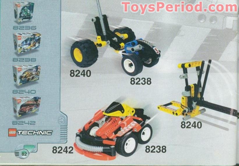 LEGO 8240 Slammer Stunt Bike Instructions and Parts List
