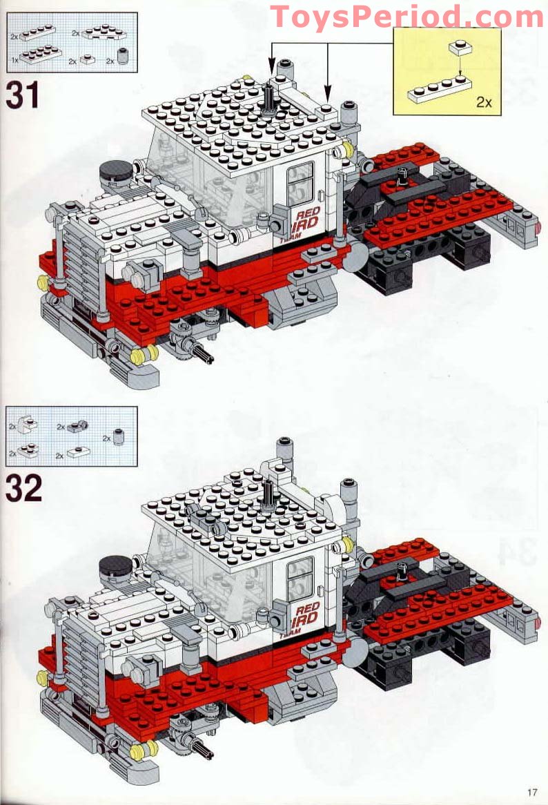 LEGO 5591 Mach II Red Bird Rig Instructions and Parts List