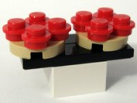 LEGO 7724-12 Advent Calendar 2008, City (Day 11) Table and Pizzas Set ...