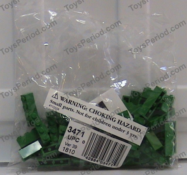 LEGO 3471 1x4 Dark Green Bricks Set Parts List