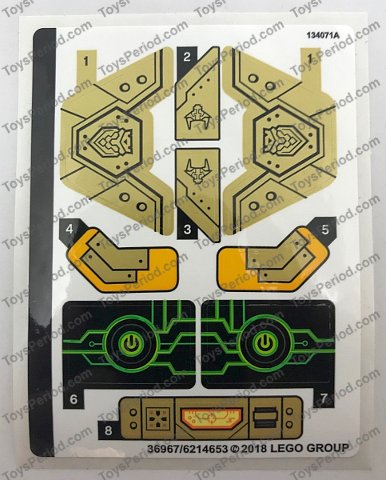 LEGO Sets with Part 72006stk01 Sticker Sheet for Set 72006 - (36967/ ...