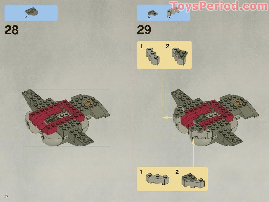 LEGO 7961 Darth Maul's Sith Infiltrator Instructions and Parts List