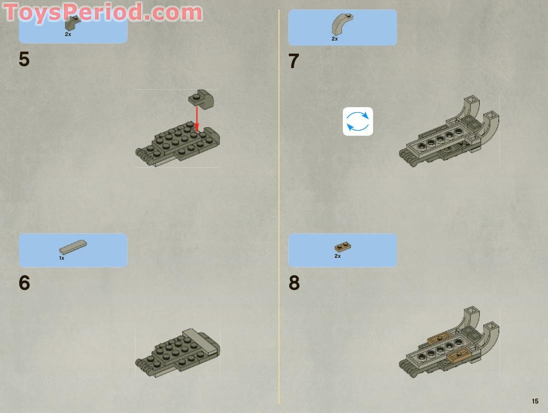 LEGO 7961 Darth Maul's Sith Infiltrator Instructions and Parts List