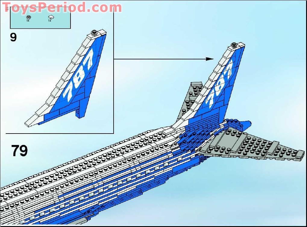 LEGO 10177 Boeing 787 Dreamliner Instructions and Parts List