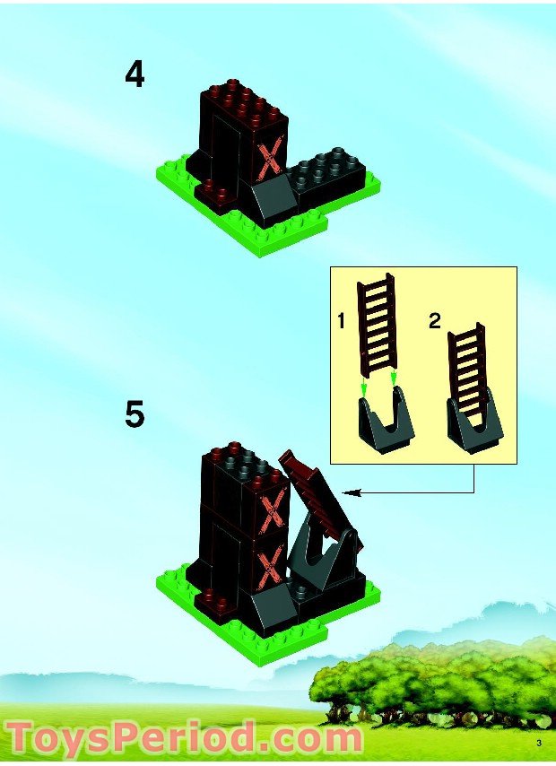 LEGO 4863 Sentry and Catapult Instructions and Parts List