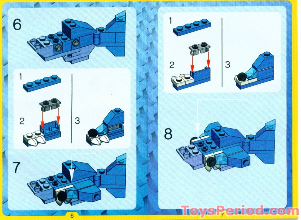 LEGO 4339 Aqua Pod Instructions and Parts List