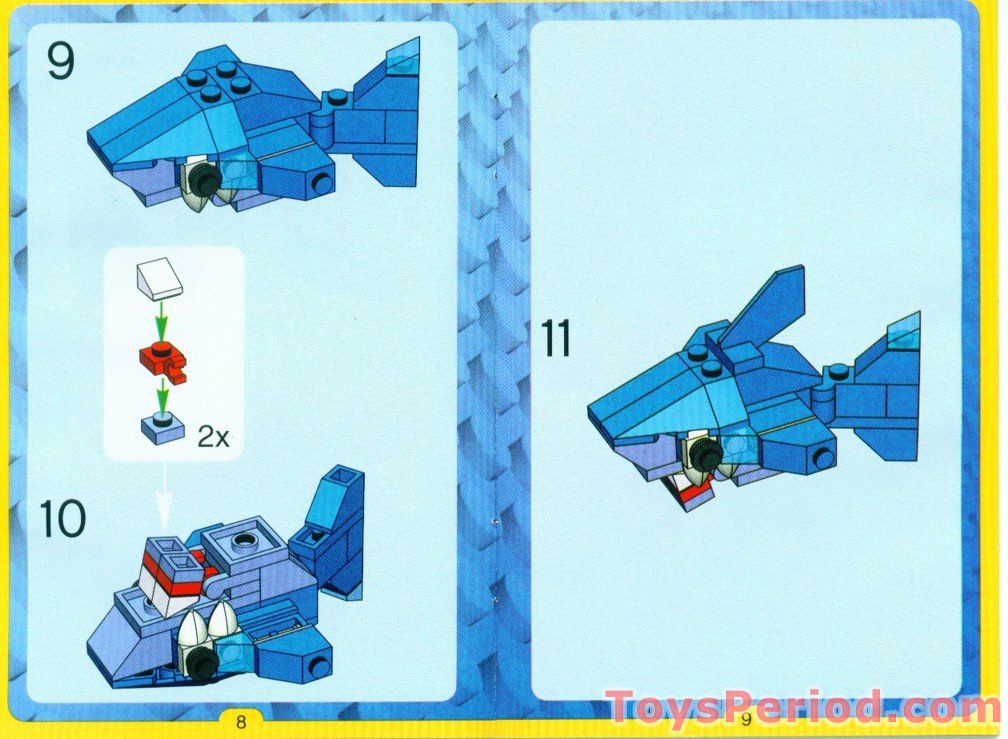 LEGO 4339 Aqua Pod Instructions and Parts List