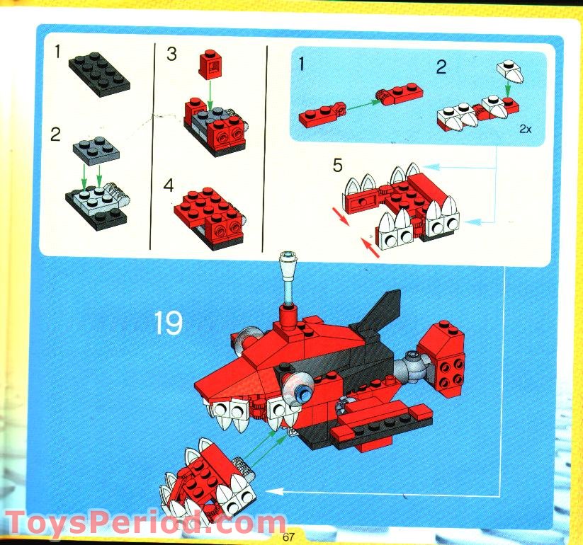 LEGO 4506 Deep Sea Predators Instructions and Parts List
