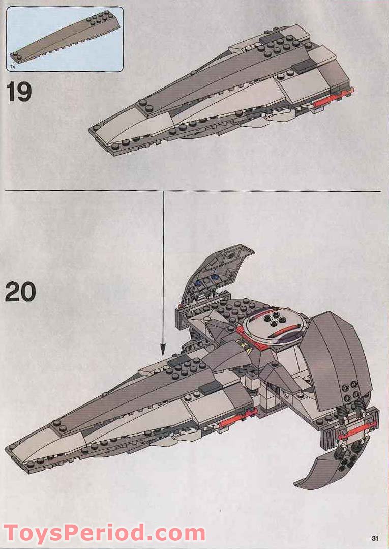 LEGO 7663 Sith Infiltrator Instructions and Parts List