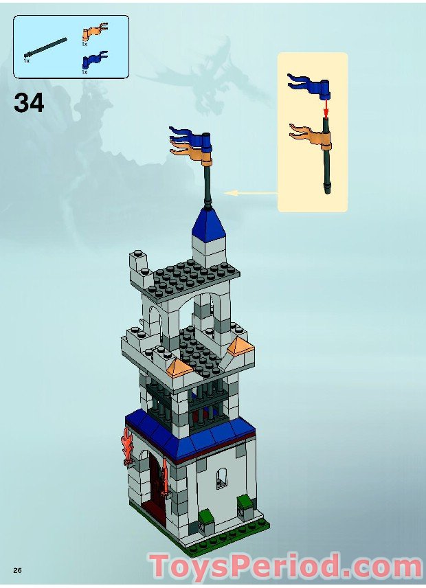 LEGO 7037 Tower Raid Instructions and Parts List