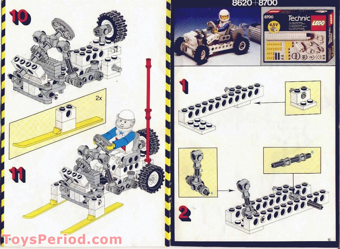 LEGO 8620 Snow Scooter Instructions and Parts List
