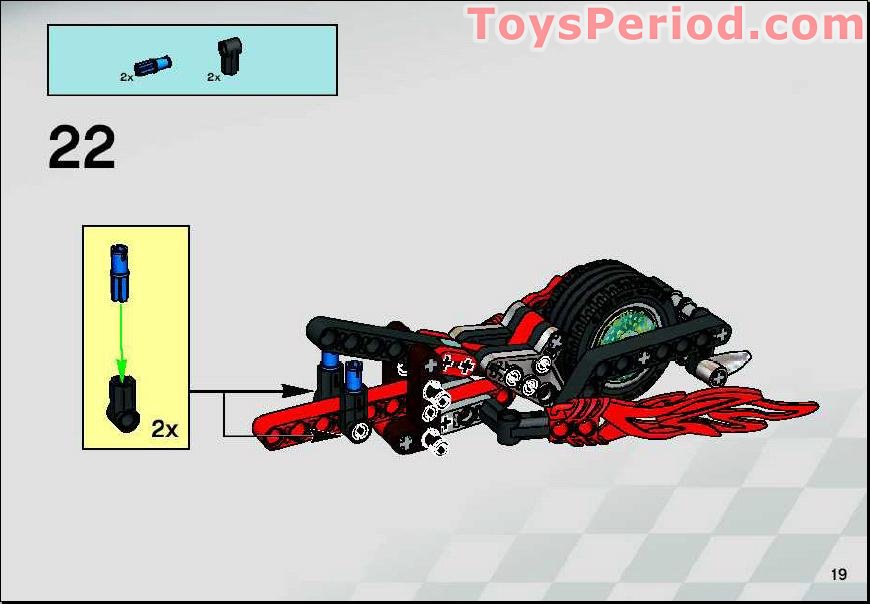 LEGO 8645 Muscle Slammer Bike Instructions and Parts List