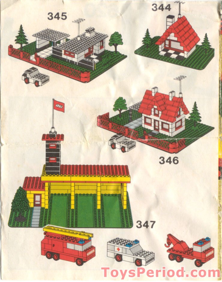 LEGO 620-2 Fire Truck Instructions and Parts List