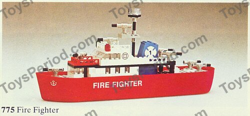 LEGO 775 Fire Fighter Ship Instructions and Parts List