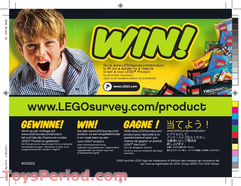 LEGO 6293 Furno Instructions and Parts List