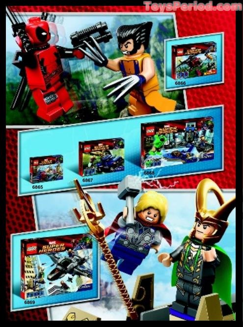 LEGO 6866 Wolverine's Chopper Showdown Instructions and Parts List