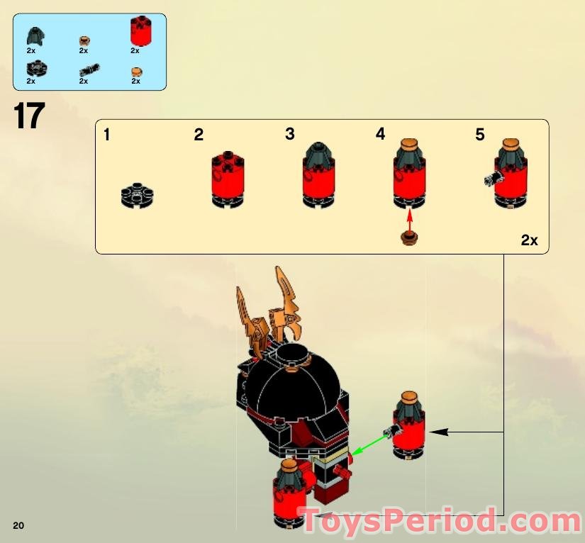 LEGO 9448 Samurai Mech Instructions and Parts List