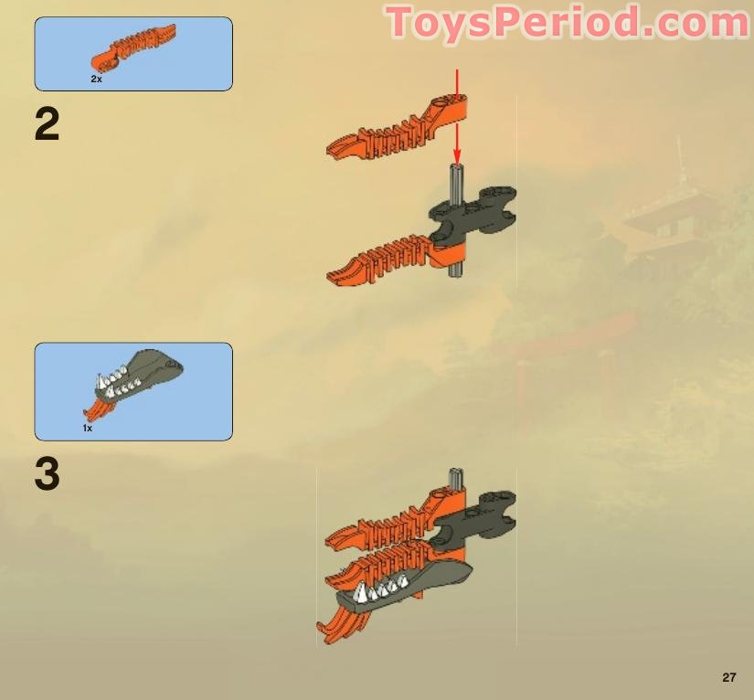 LEGO 2507 Fire Temple Instructions and Parts List