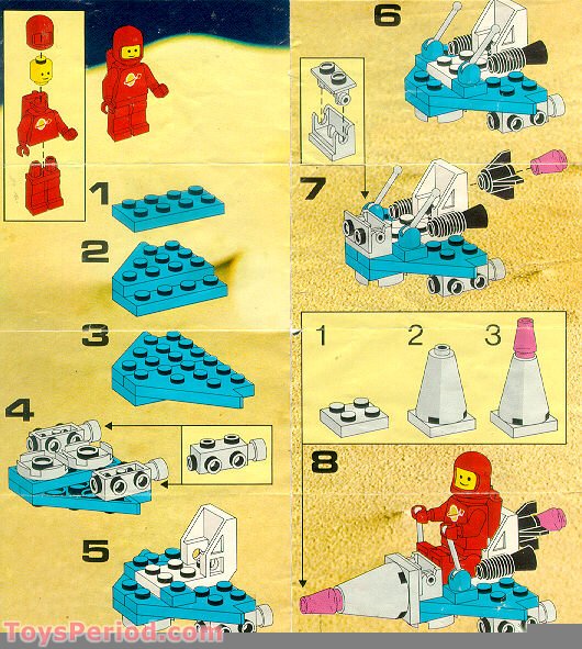 LEGO 1557 Space Scooter Instructions and Parts List