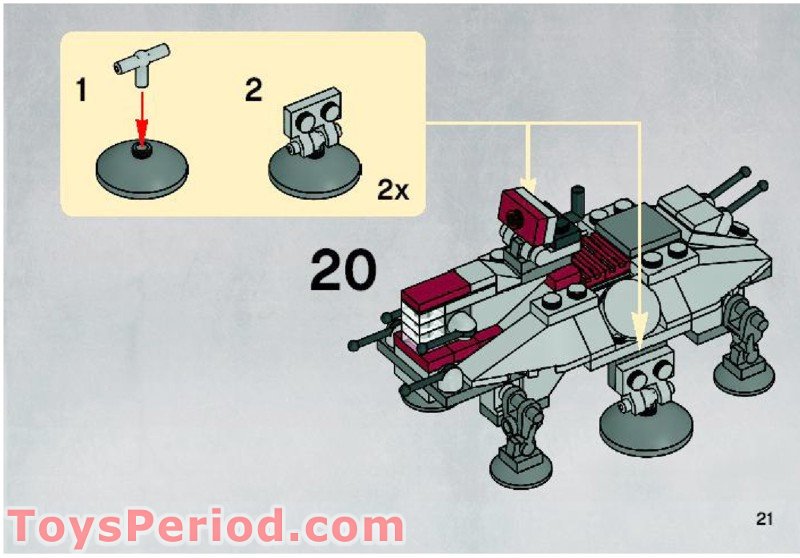 LEGO 20009 Mini AT-TE Walker Instructions and Parts List