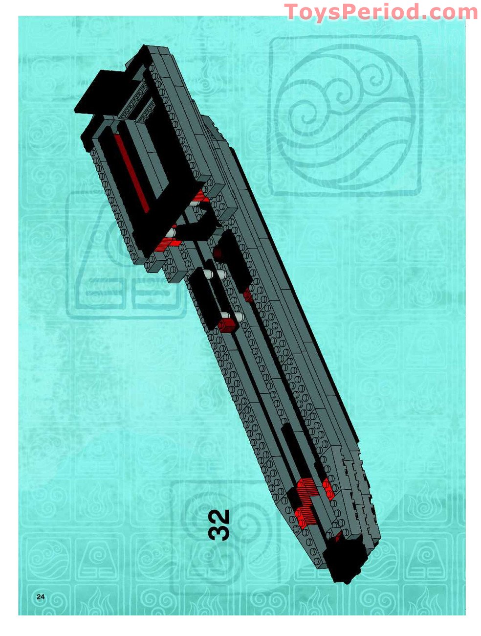 LEGO 3829 Fire Nation Ship Instructions and Parts List