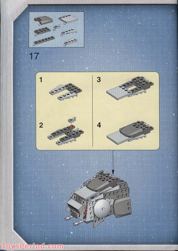 LEGO 4483-2 AT-AT, Blue Box Instructions and Parts List