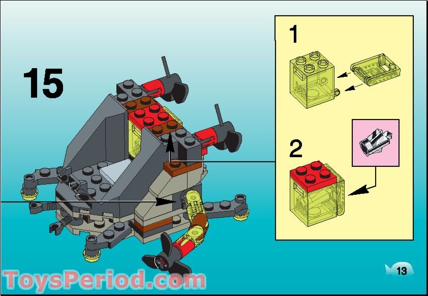 LEGO 6140 Crab - Sea Creeper Instructions and Parts List