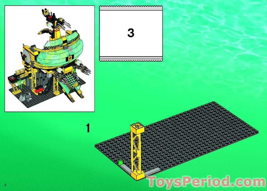 LEGO 7775 Aquabase Invasion Instructions and Parts List