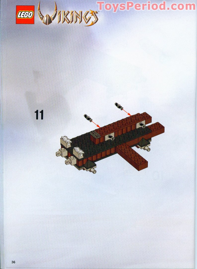 LEGO 7021 Viking Double Catapult Versus Armored Ofnir Dragon ...