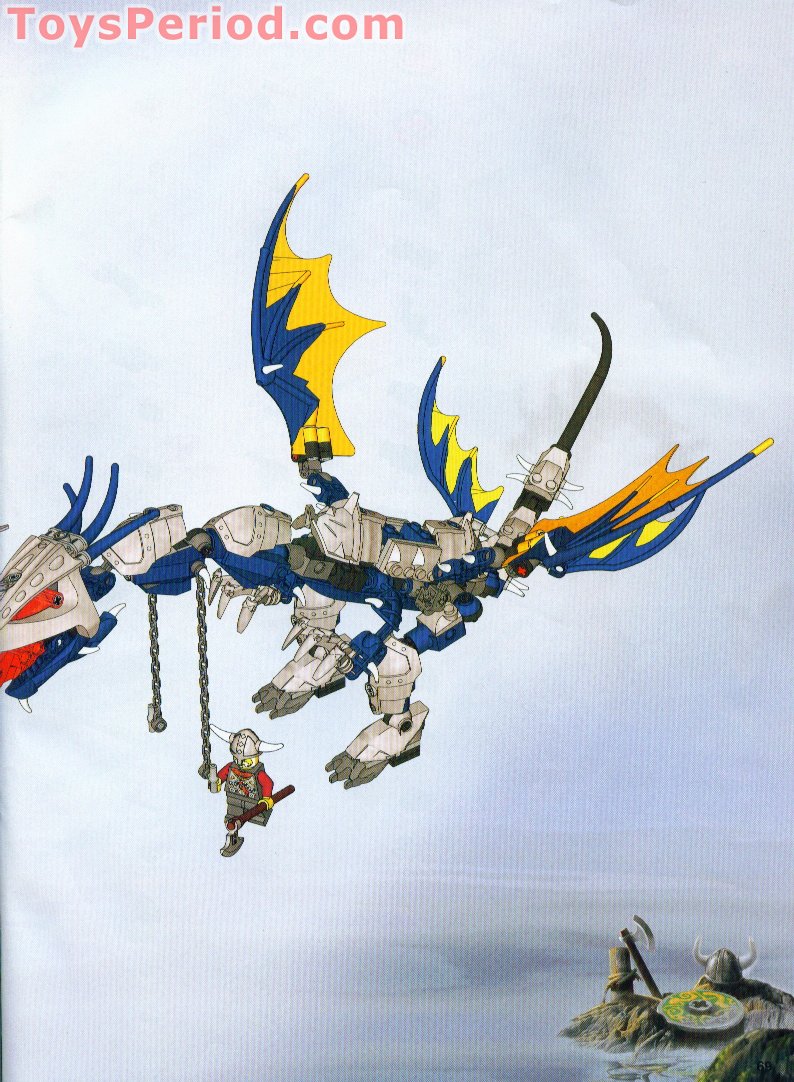LEGO 7021 Viking Double Catapult Versus Armored Ofnir Dragon ...