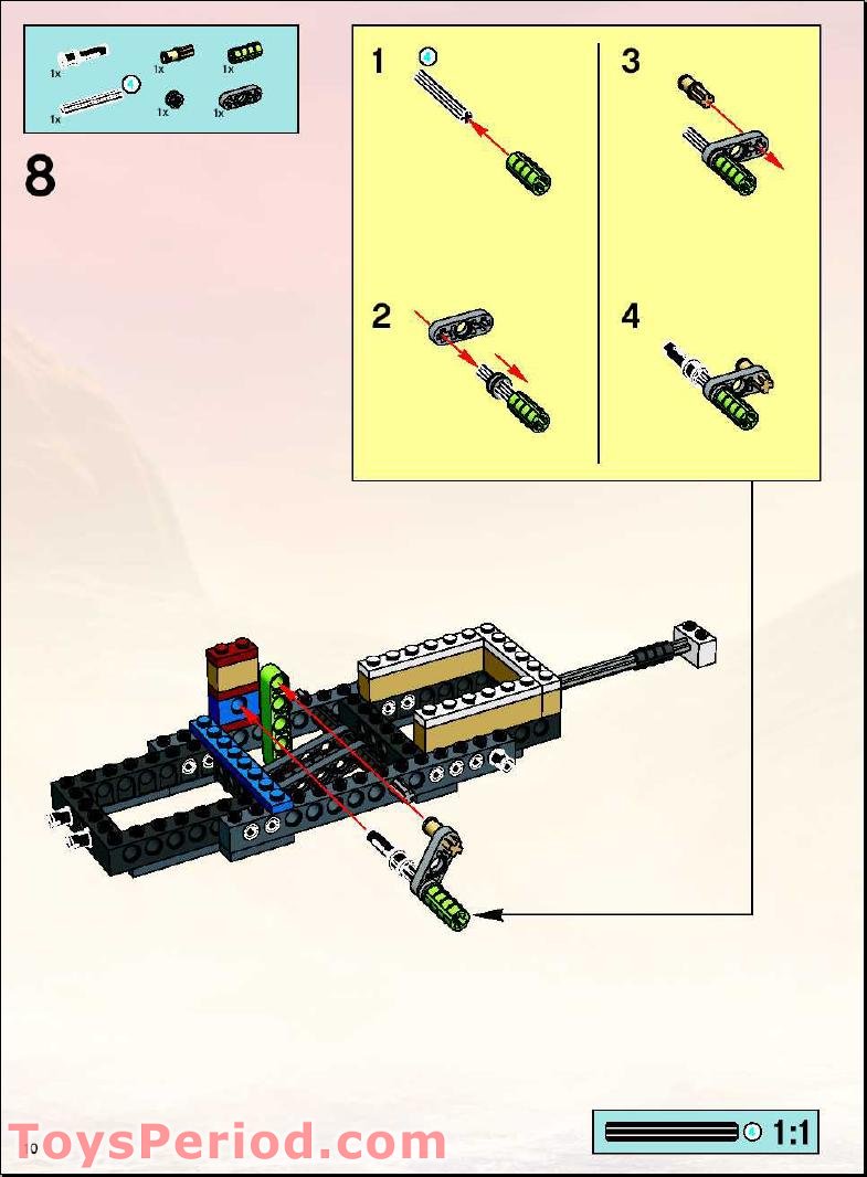 LEGO 7298 Dino Air Tracker Instructions and Parts List
