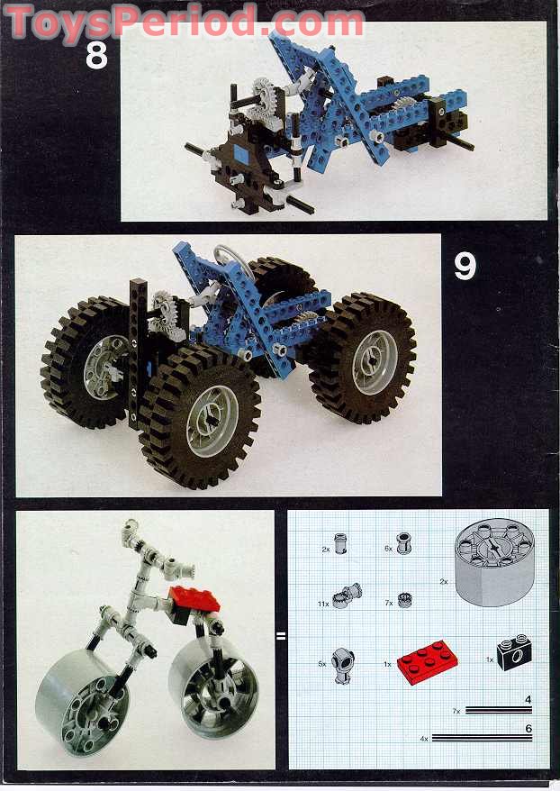 LEGO 8859 Tractor Instructions and Parts List