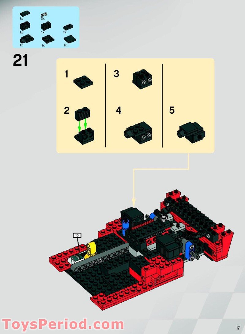 LEGO 8156 Ferrari FXX 1:17 Instructions and Parts List